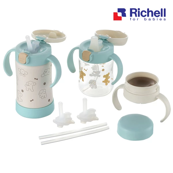 Mama Outlet - - 日本Richell TLI 三階段不鏽鋼學習杯套裝-小狗 - 嬰兒用品 | 母嬰用品 | 孕婦用品專門店 | 嬰兒用品網購