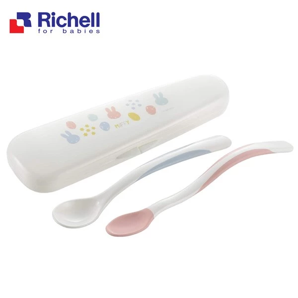 Mama Outlet - - 日本Richell X Miffy 嬰兒餵食匙-兩支裝連盒 - 嬰兒用品 | 母嬰用品 | 孕婦用品專門店 | 嬰兒用品網購