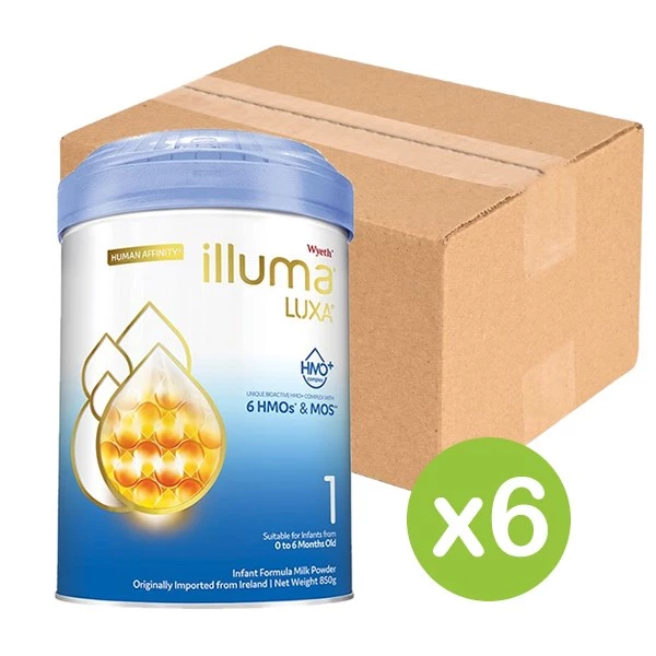 Mama Outlet - - 惠氏illuma LUXA 初生嬰兒配方奶粉;1號(0-6個月) 850g X 6罐 - 嬰兒用品 | 母嬰用品 | 孕婦用品專門店 | 嬰兒用品網購