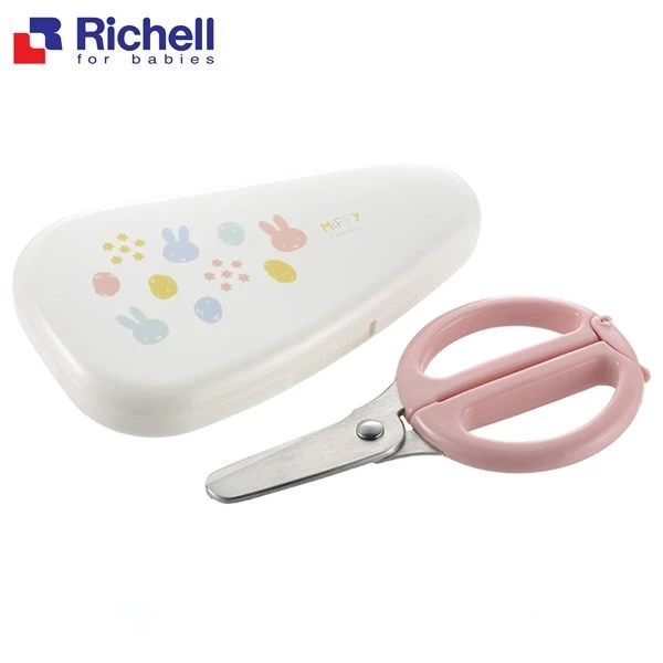Mama Outlet - - 日本Richell 不鏽鋼輔食剪(連收納盒)-Miffy - 嬰兒用品 | 母嬰用品 | 孕婦用品專門店 | 嬰兒用品網購